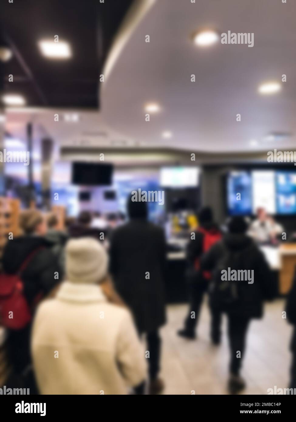 people visitors customers, a lot of people, in street clothes, make an ...