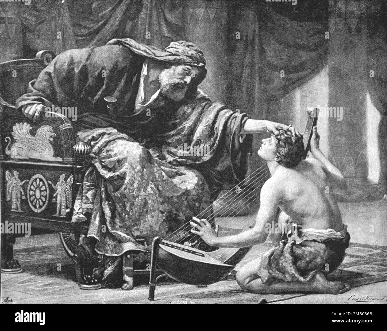 David saul bible painting Black and White Stock Photos & Images - Alamy