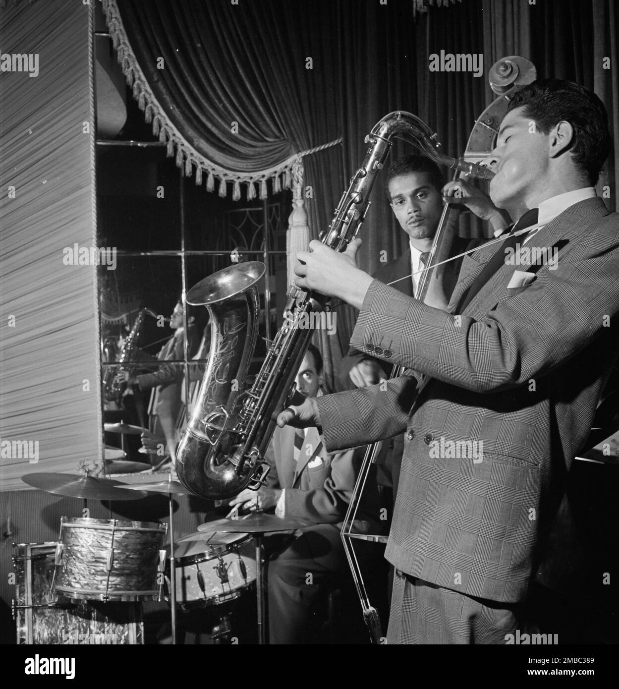 Portrait of Allen Eager, Art Mardigan, and Curley Russell, Club 18, New ...