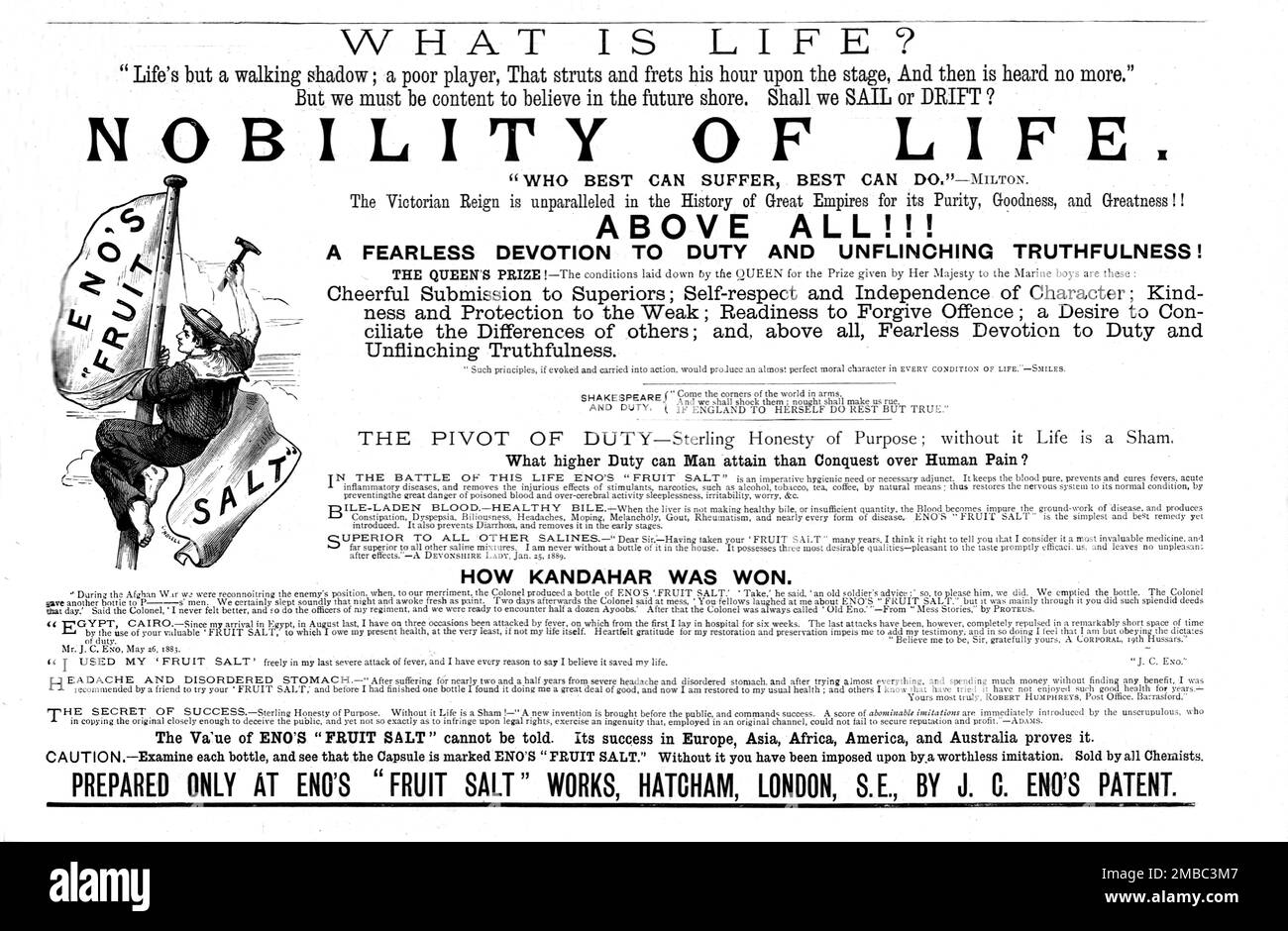 Victorian enos advert hi-res stock photography and images - Alamy