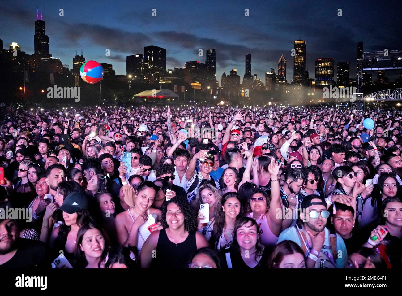 A general view of the Suenos music festival on Saturday, May 28, 2022 ...