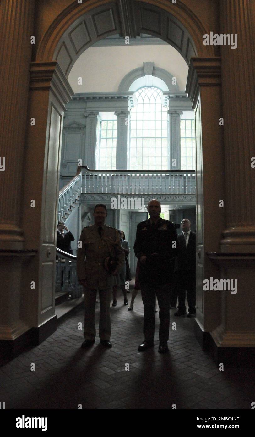 Air Vice-Marshal Mick Smeath (left), British defence attache to the ...