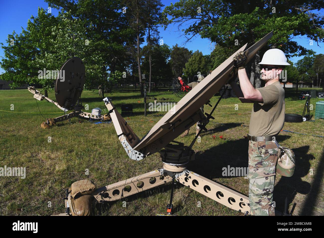 An Airman assigned to the 269th Combat Communications Squadron ...