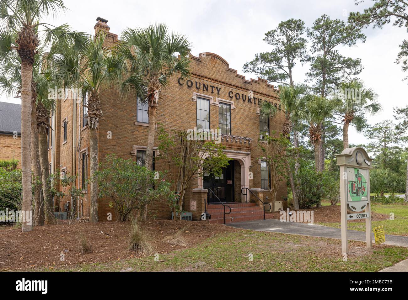 Woodbine, Georgia, USA - April 16, 2022: The old Camden County ...