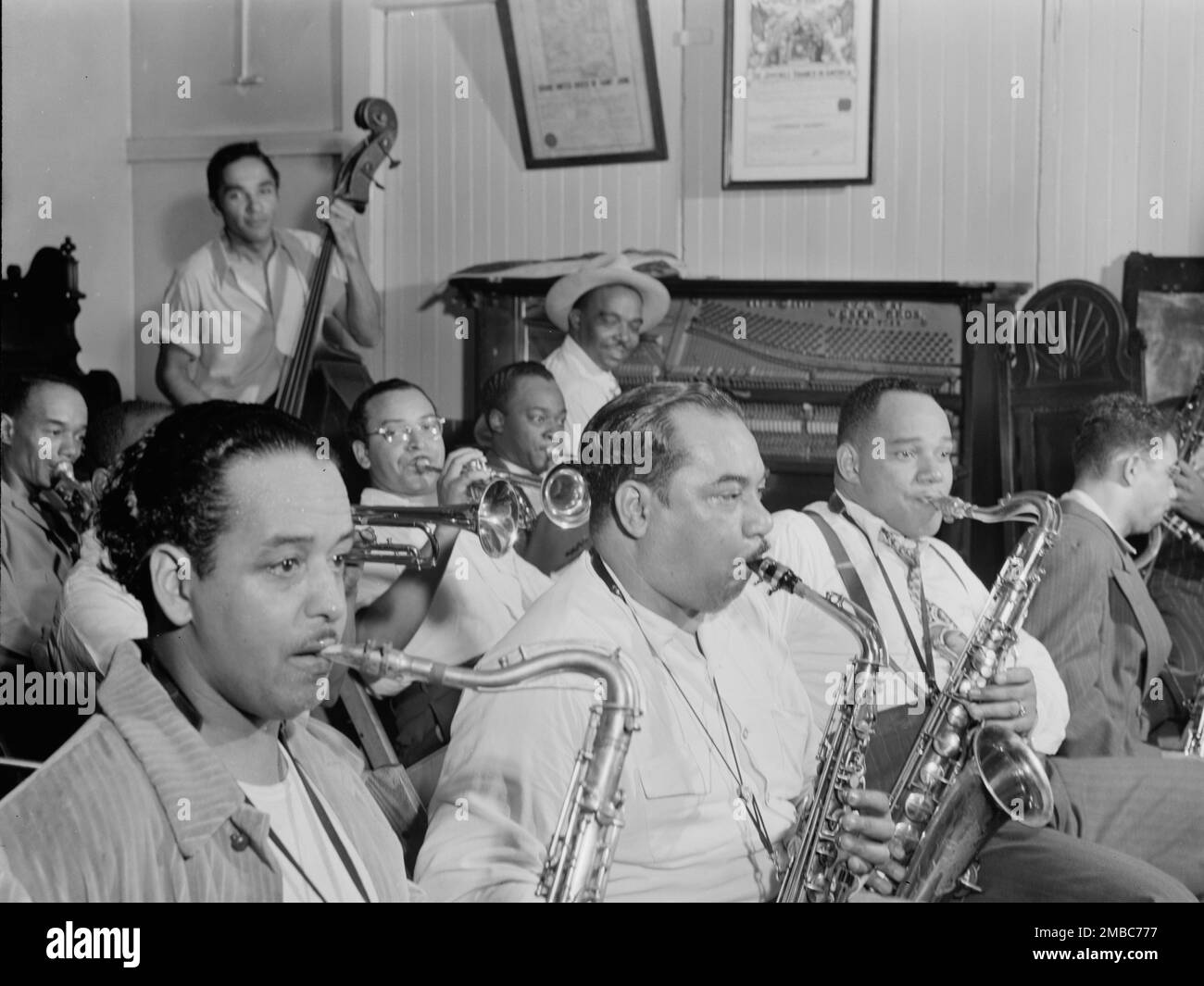 Portrait of Joe Thomas, Eddie Wilcox, and Omer Simeon, Loyal Charles ...