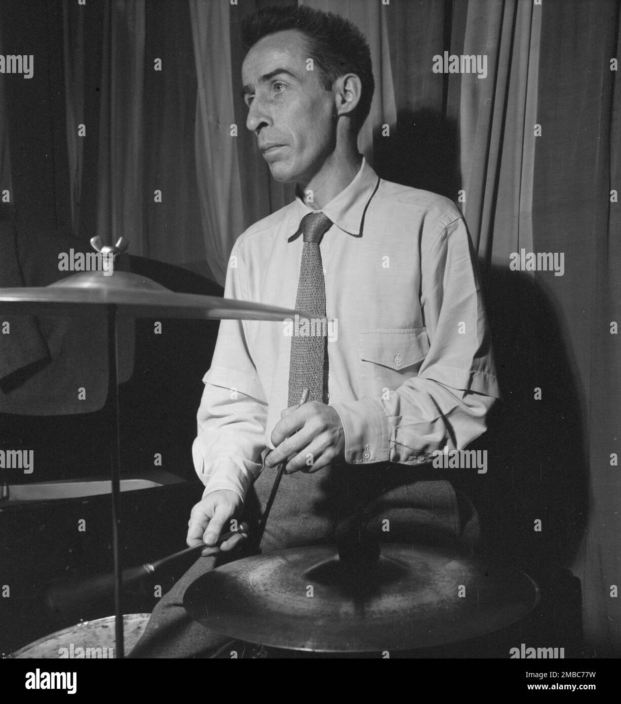 Portrait of Dave Tough, Eddie Condon's, New York, ca. Sept. 1946 Stock ...