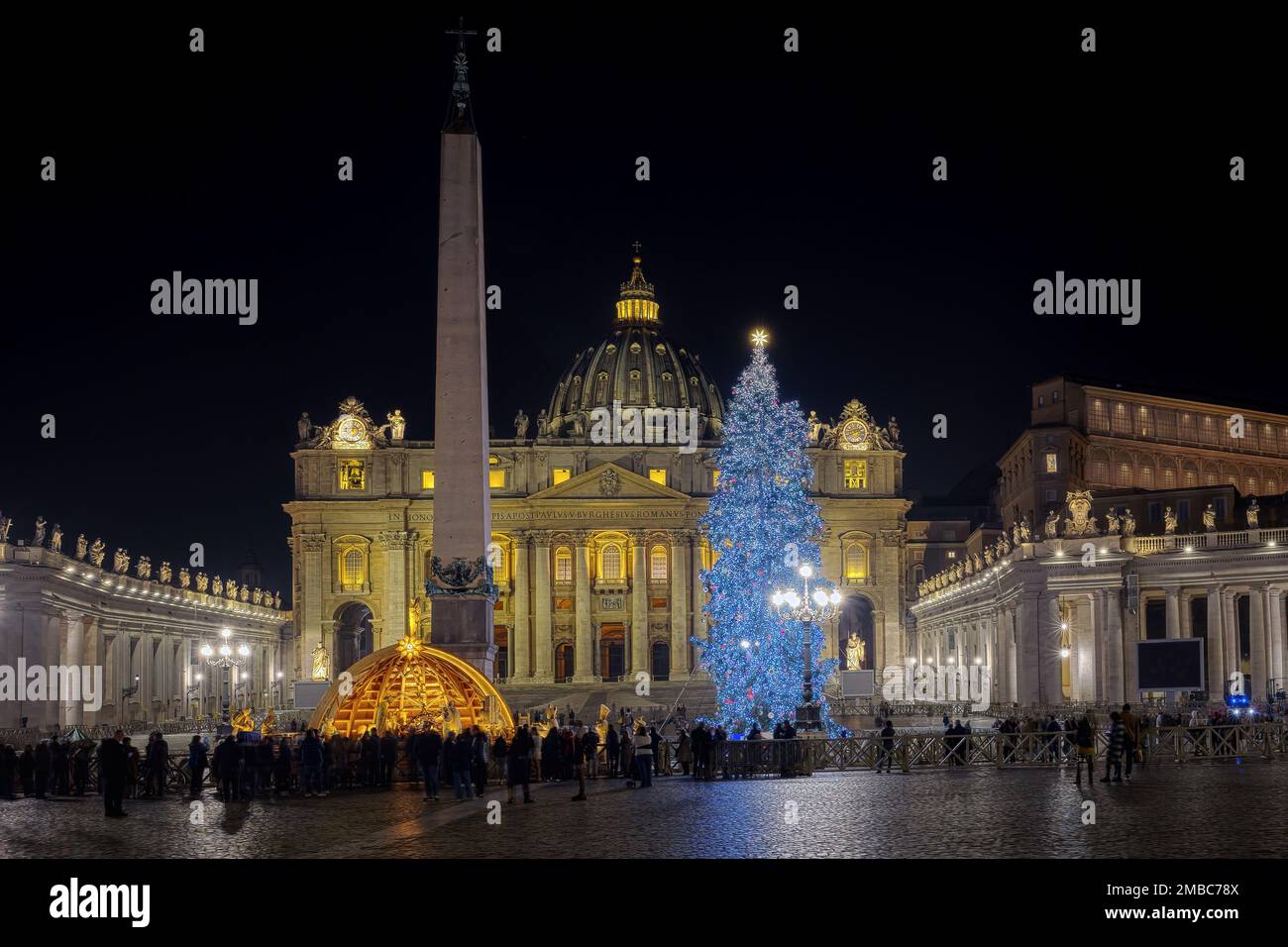 Rome, Italy - December 31, 2022: St. Peter's basilica decorated with ...