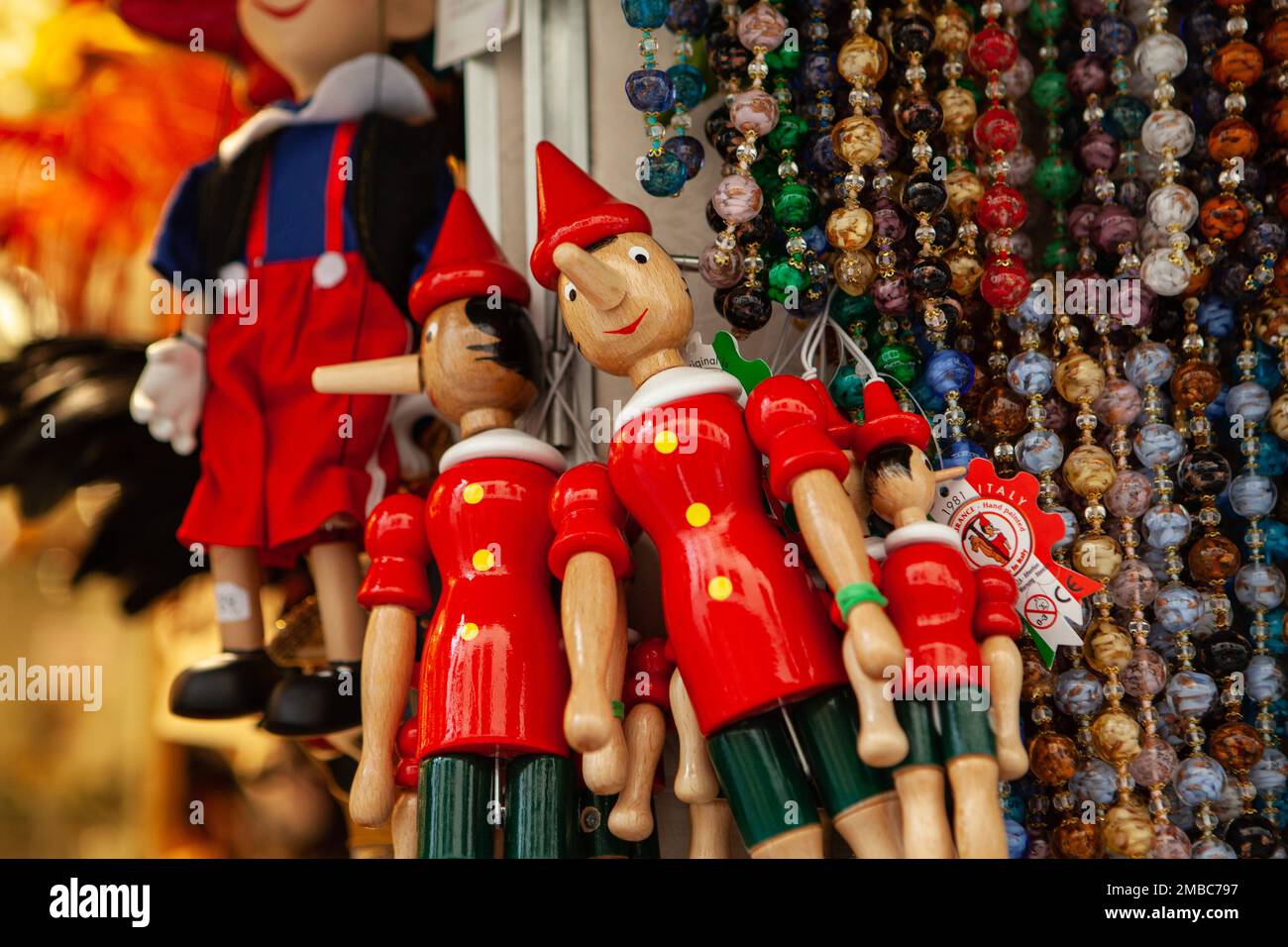 Pinocchio Dolls, Florence, Italy Stock Photo - Alamy