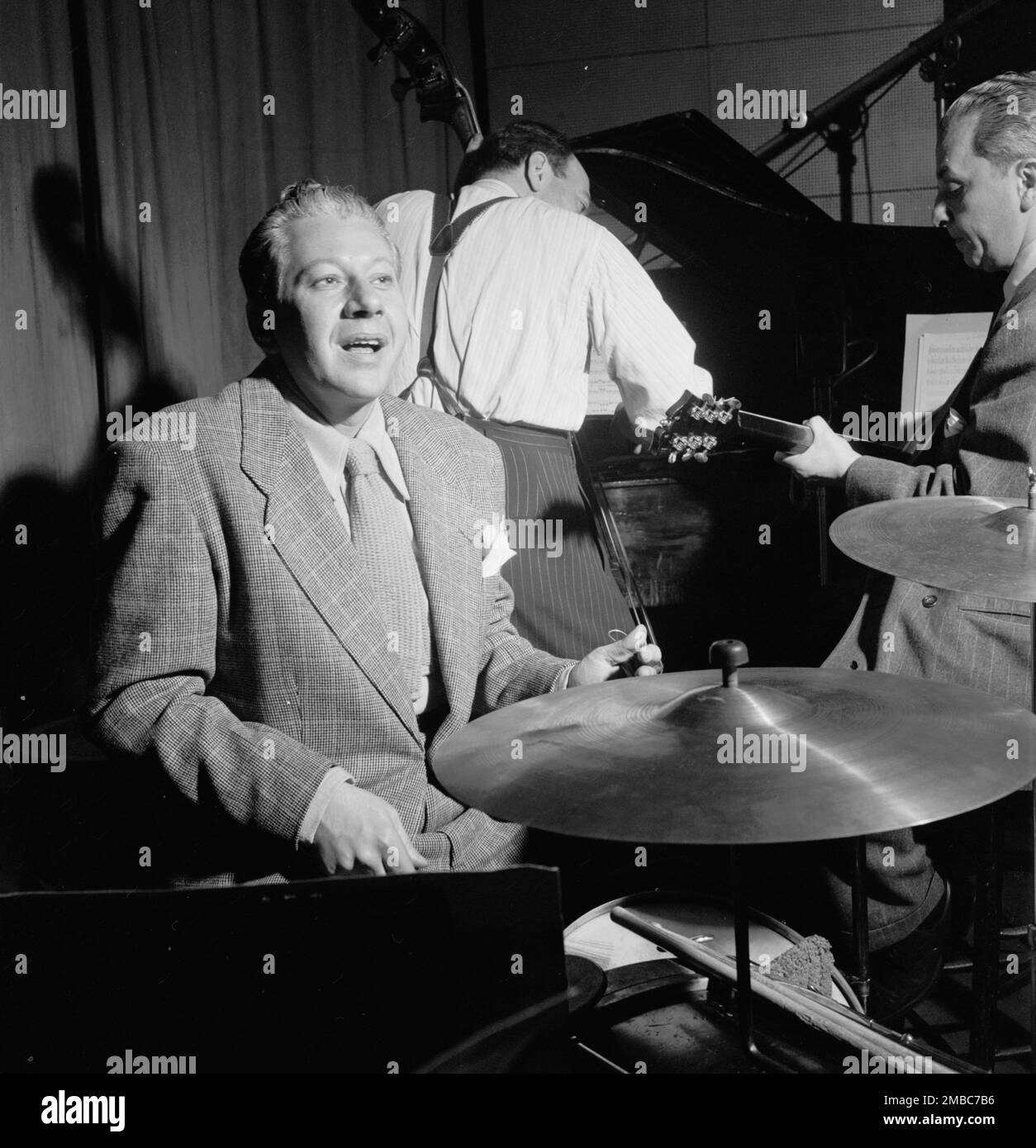 Portrait of George Wettling, Museum of Modern Music program, ABC studio ...