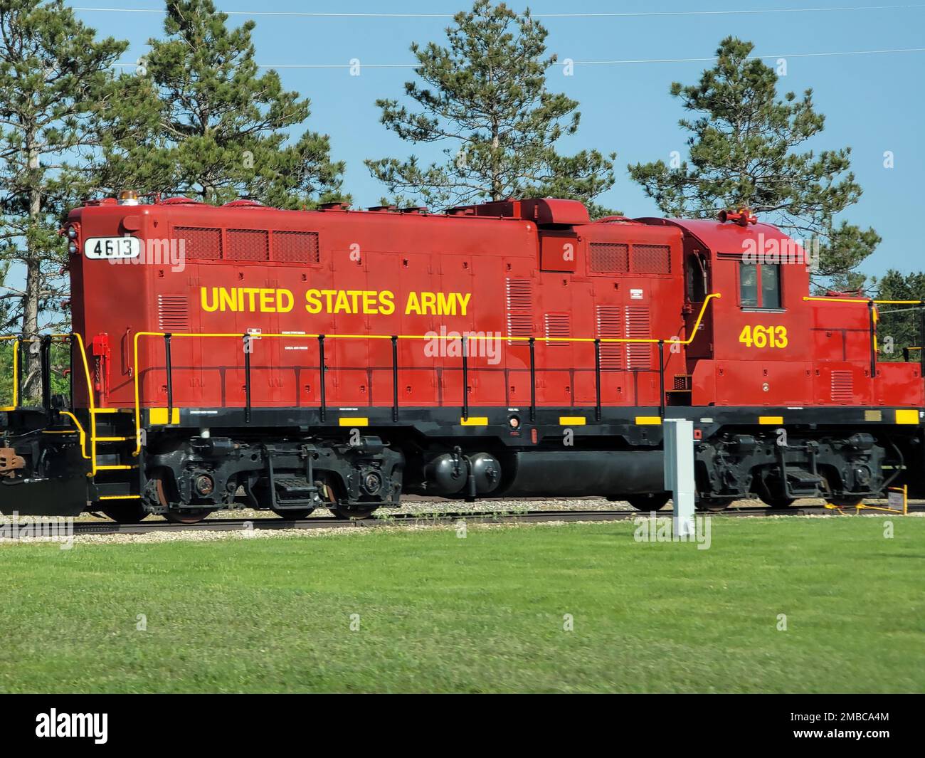 A U.S. Army locomotive used as part of rail operations is shown June 14 ...