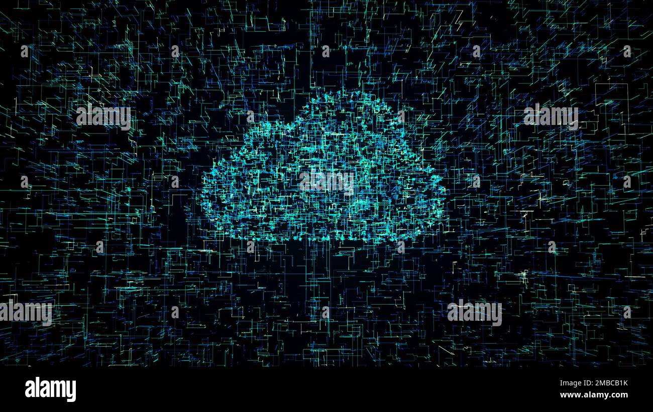 Meta Cloud, 3D illustration, symbol of cloud technology in modern ...