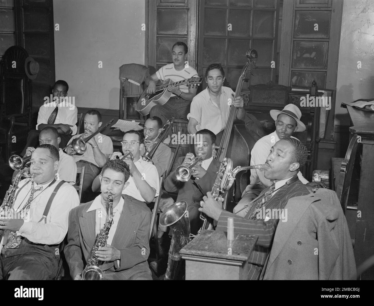 Portrait of Joe Thomas and Eddie Wilcox, Loyal Charles Lodge No. 167 ...
