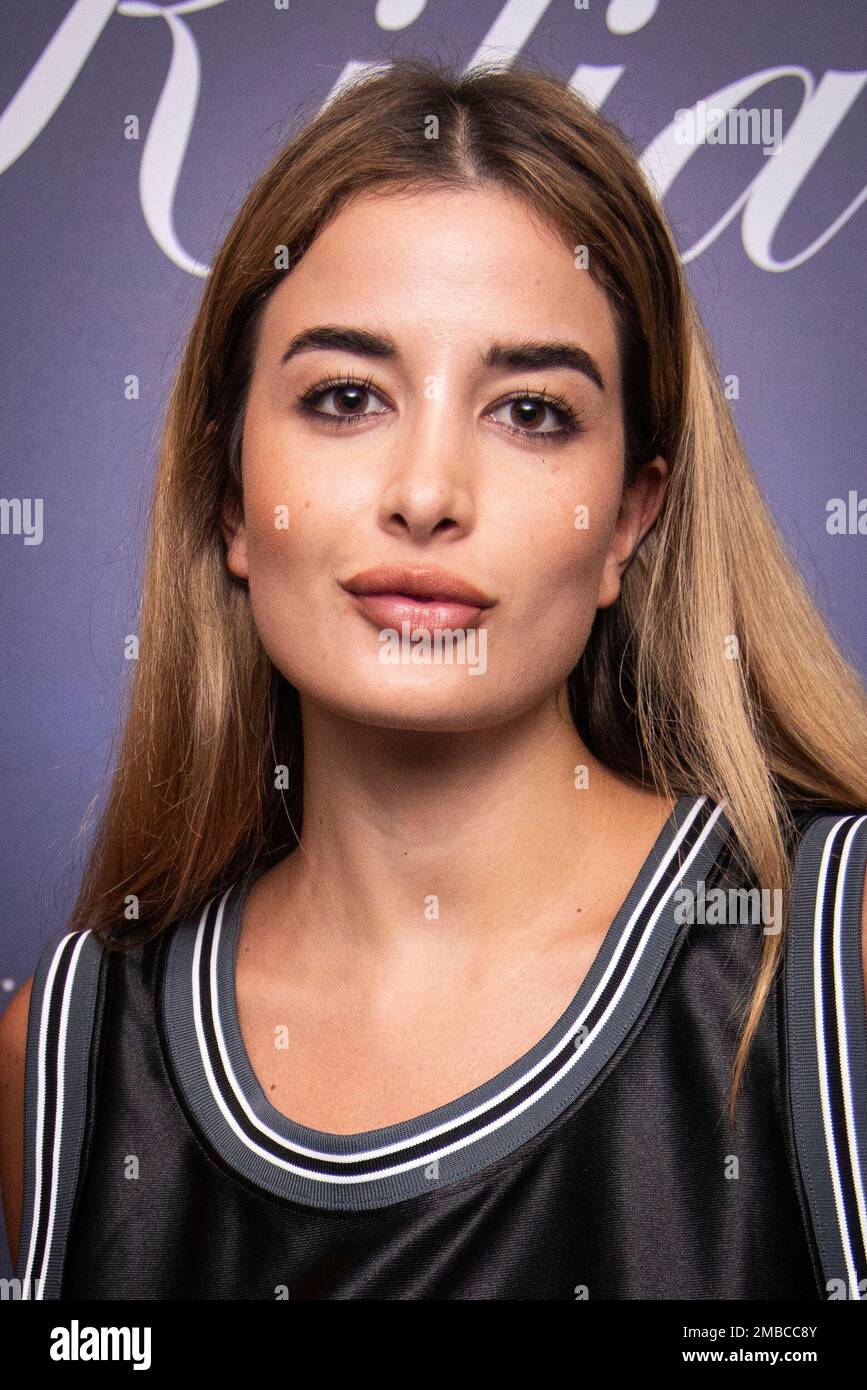 Julia Hussein poses for photographers upon arrival at the Kilian Paris ...