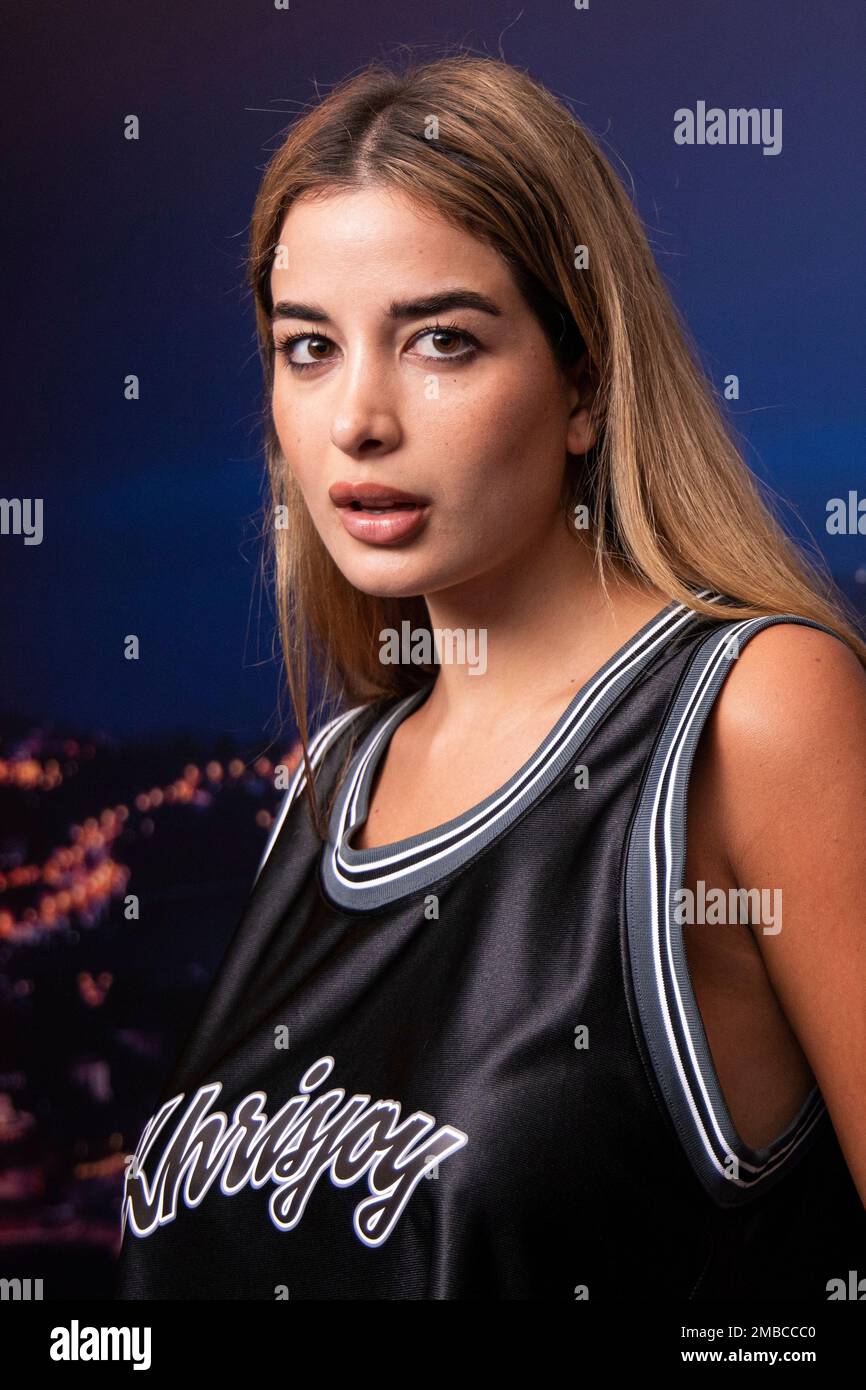 Julia Hussein poses for photographers upon arrival at the Kilian Paris ...