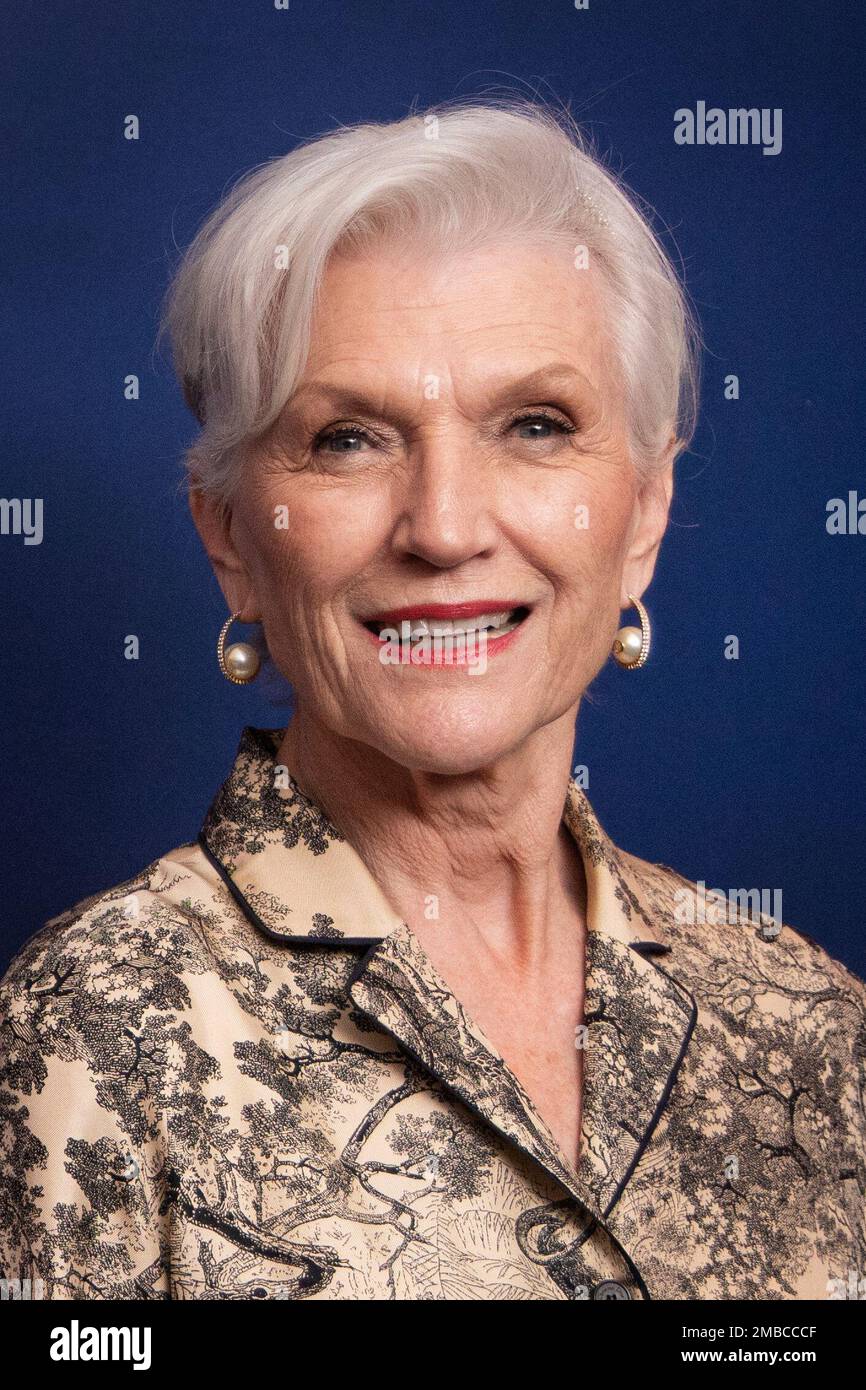 Maye Musk poses for photographers upon arrival at the Kilian Paris Kool ...