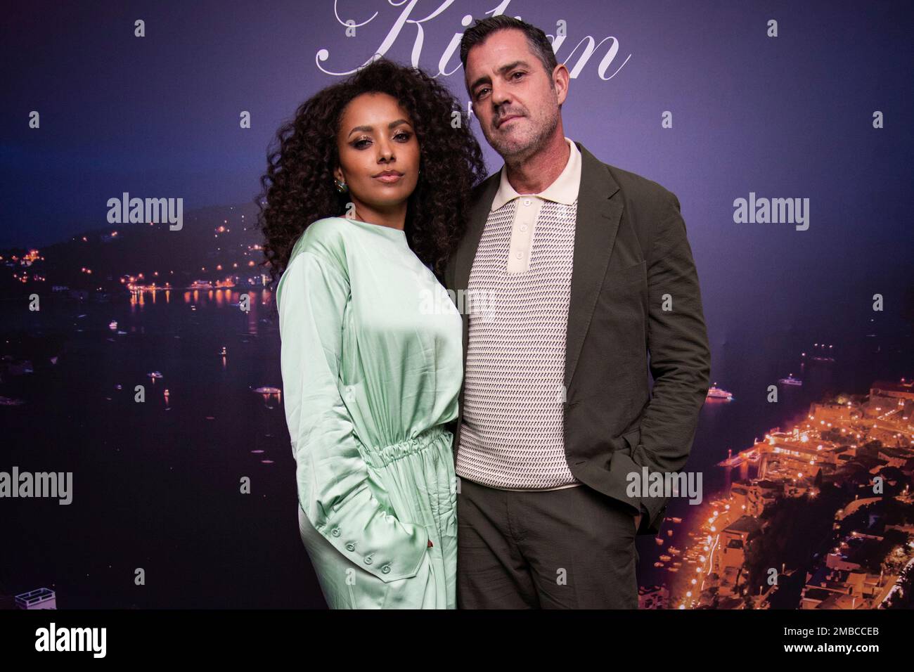 Kat Graham and Darren Genet pose for photographers upon arrival at the ...