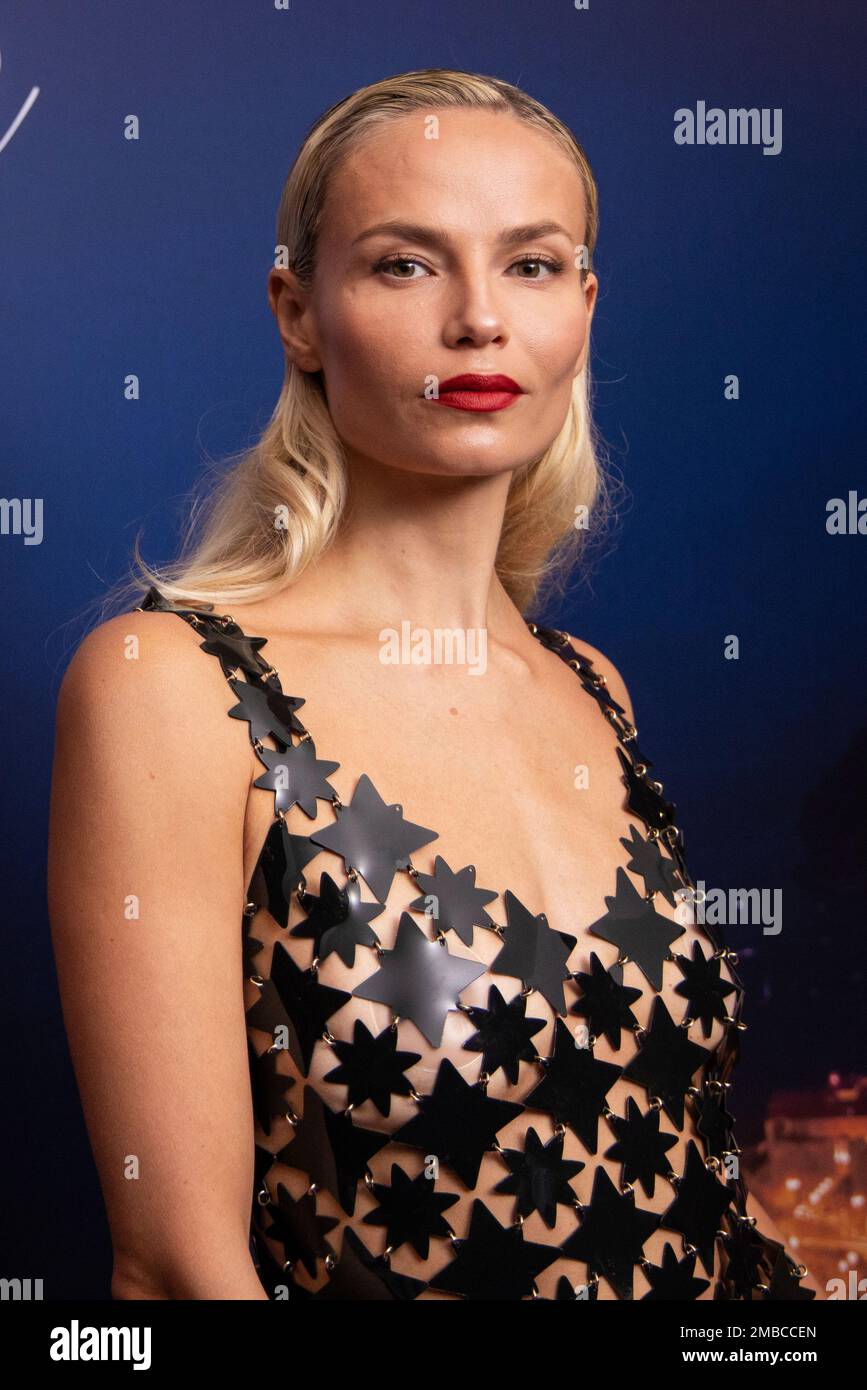 Natasha Poly poses for photographers upon arrival at the Killian Paris ...