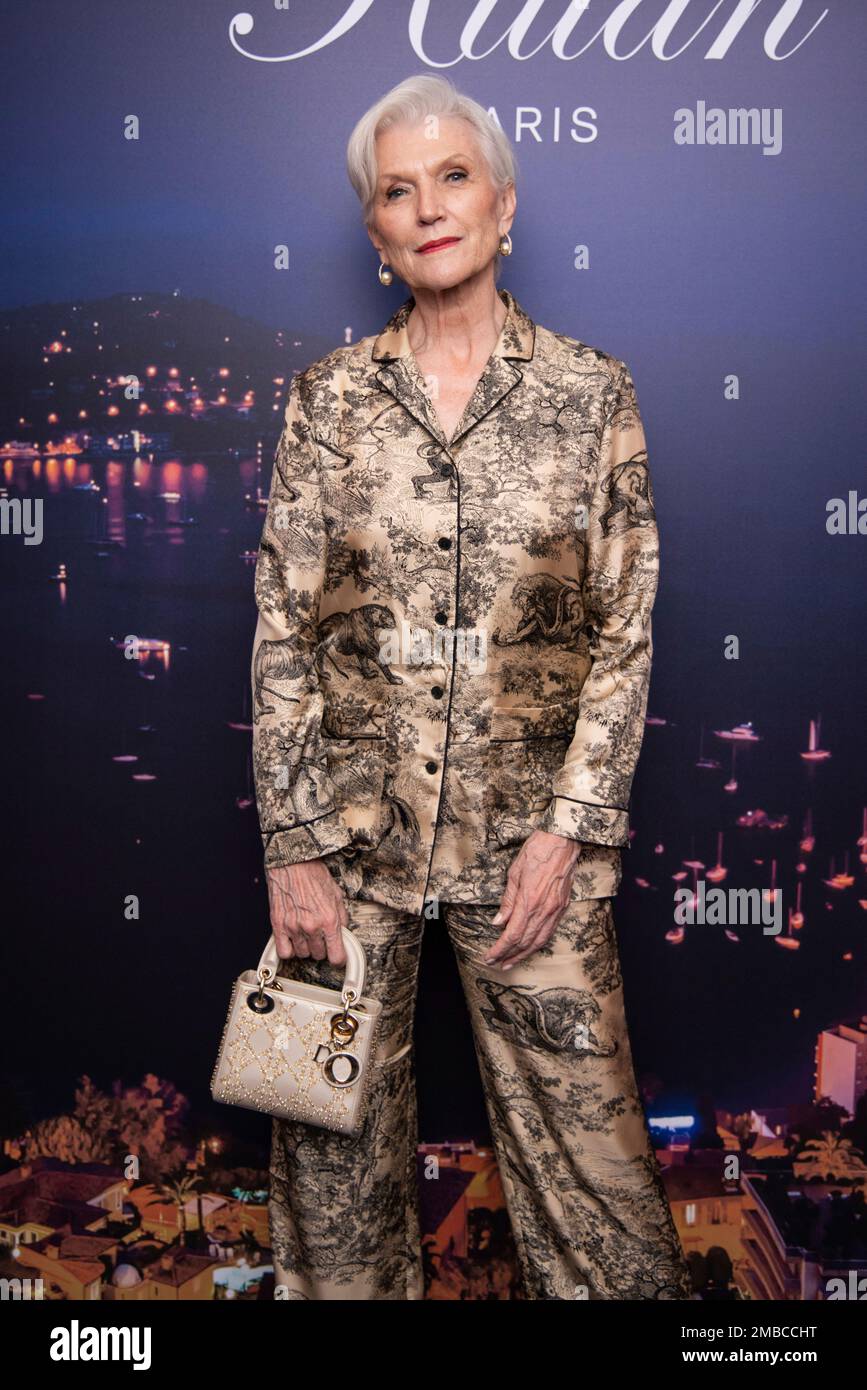 Maye Musk poses for photographers upon arrival at the Kilian Paris Kool ...