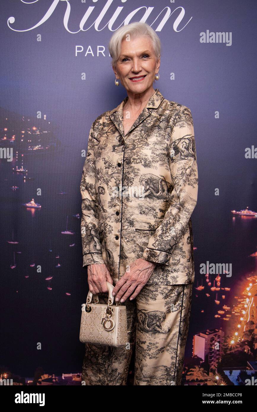 Maye Musk poses for photographers upon arrival at the Kilian Paris Kool ...