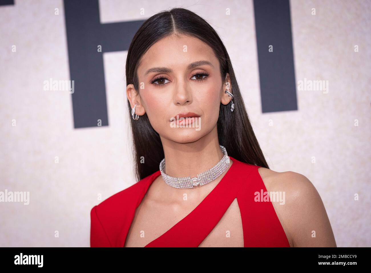 Nina Dobrev poses for photographers upon arrival at the amfAR Cinema ...