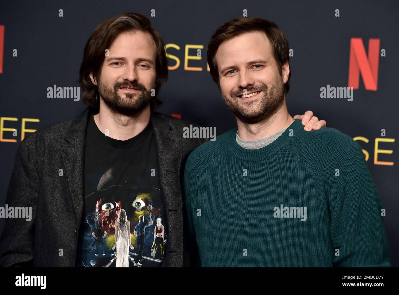 Matt Duffer, left, and Ross Duffer arrive at the "Stranger Things ...