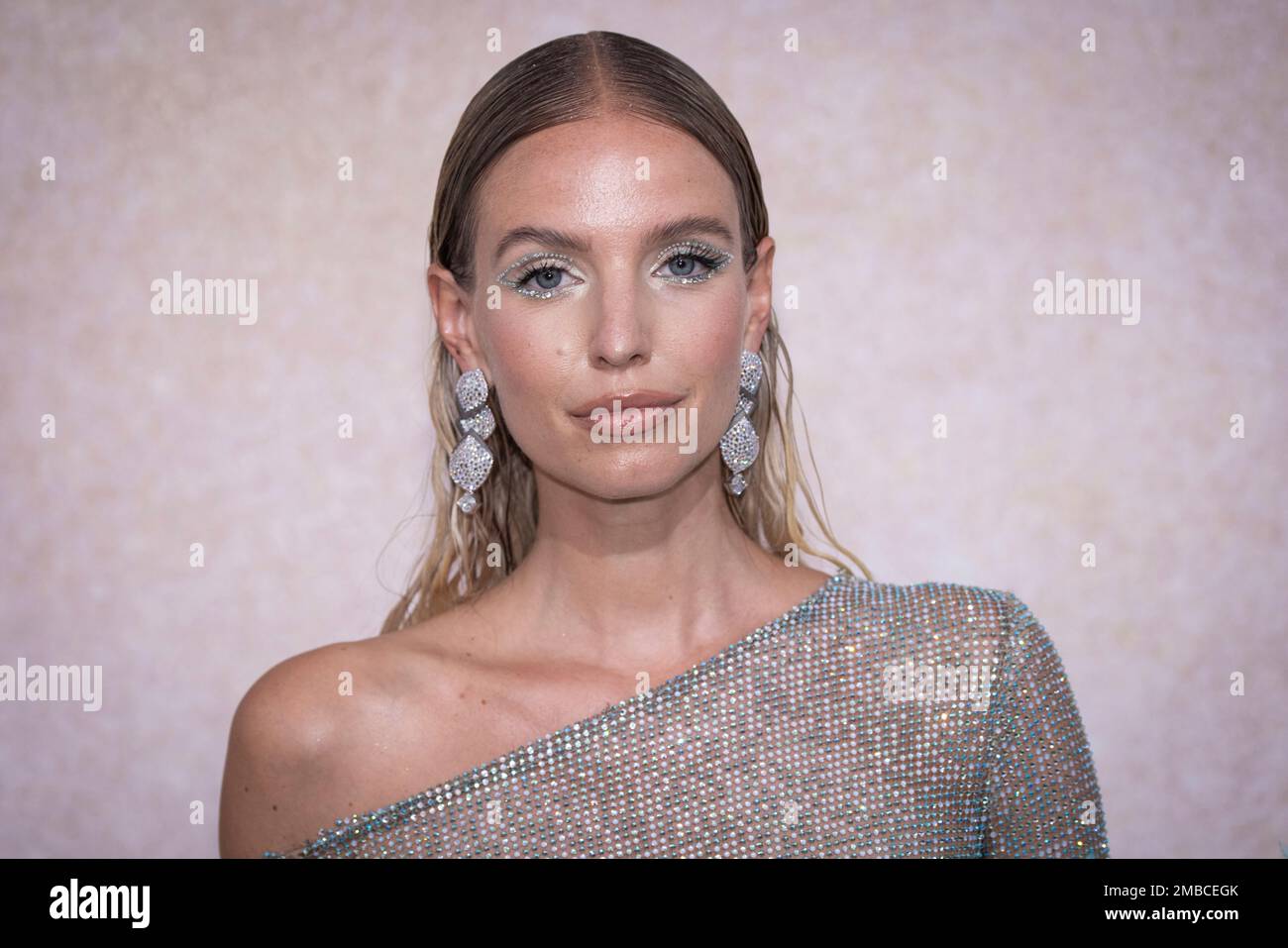 Leonie Hanne poses for photographers upon arrival at the amfAR Cinema ...