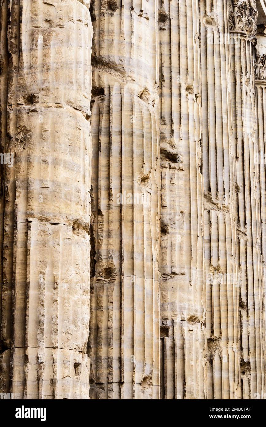 A row of architectural columns in Rome, Italy Stock Photo - Alamy