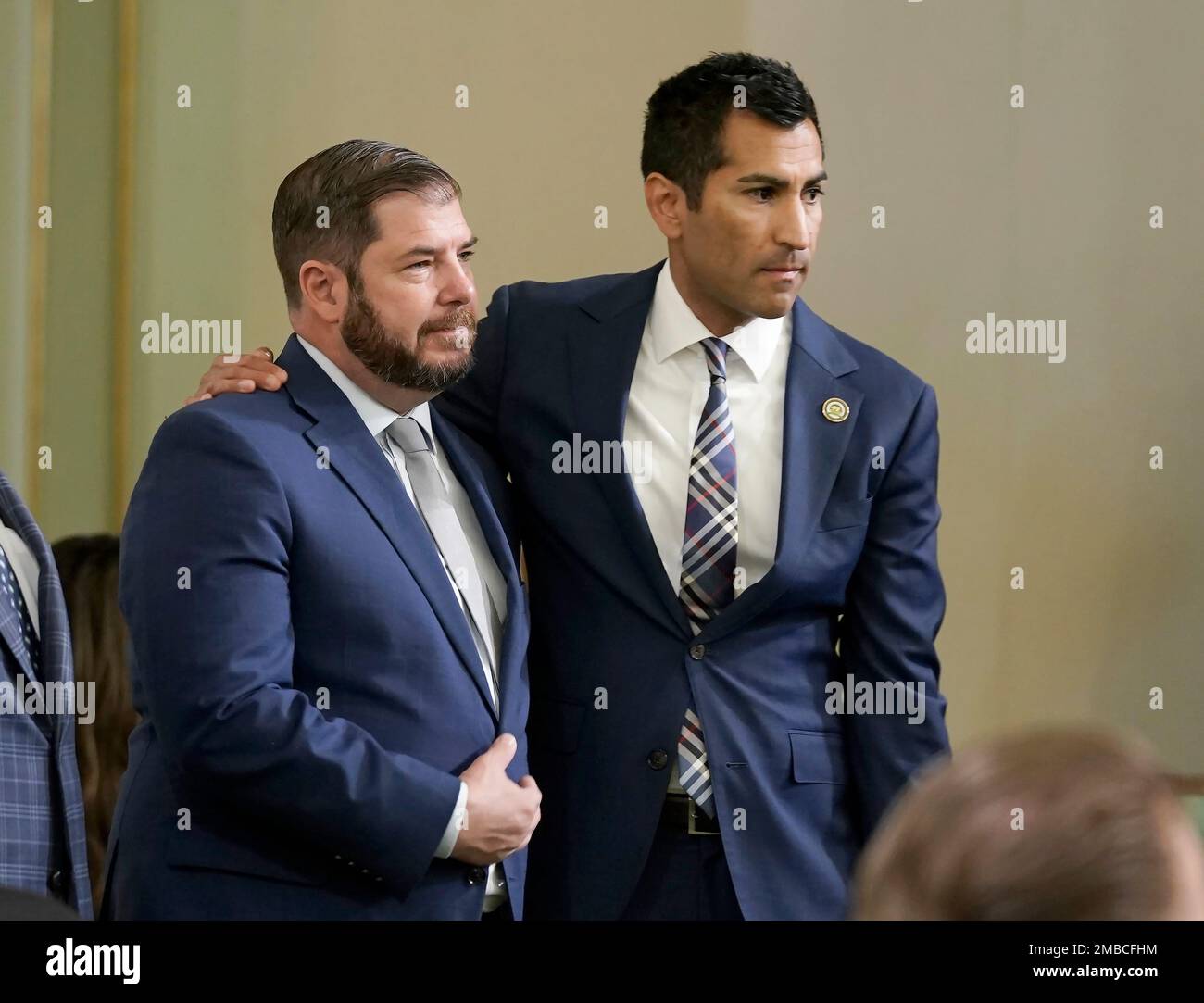 Democratic Assembly members Joaquin Arambula, left, and Robert Rivas ...