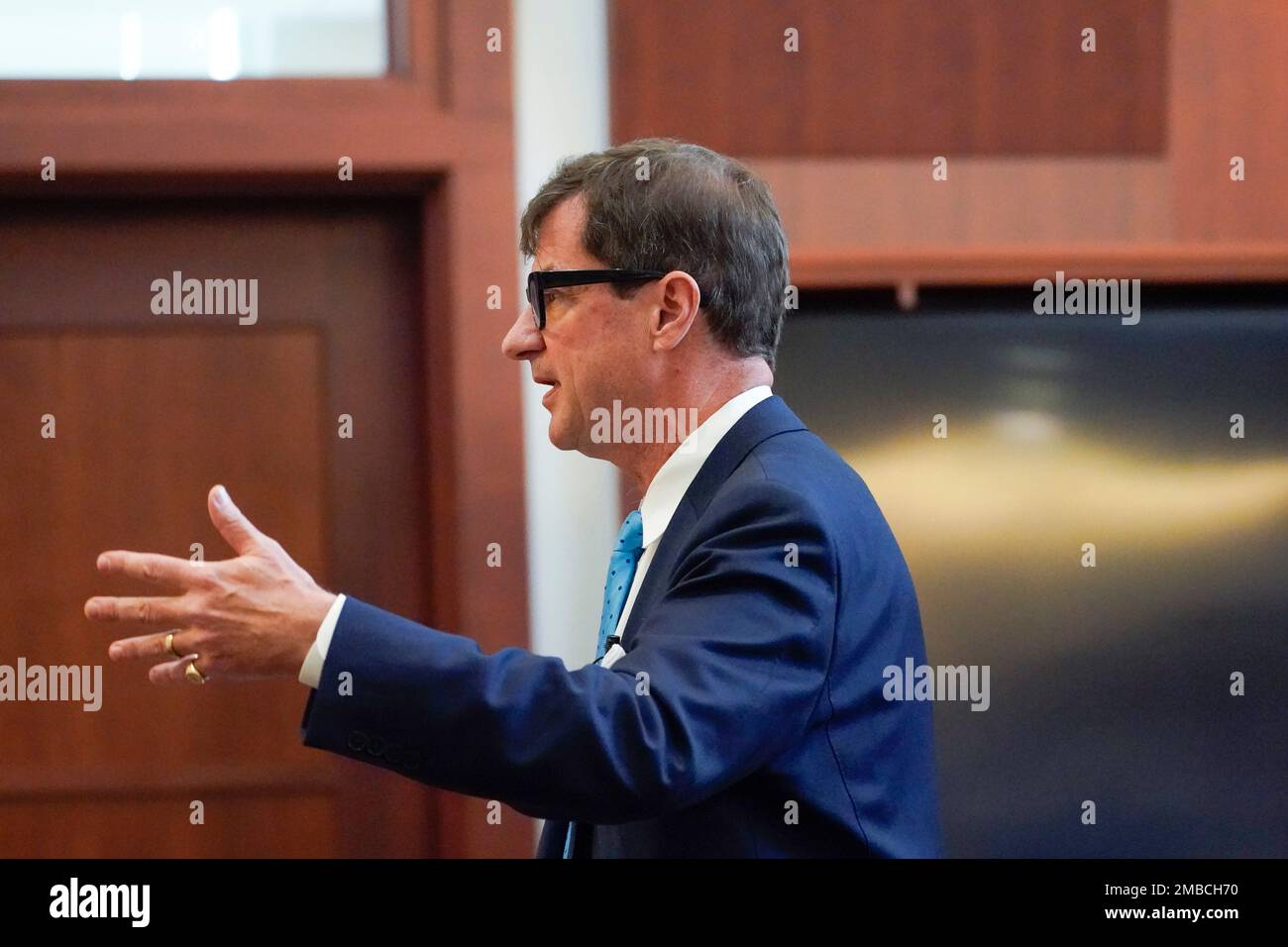 Actor Johnny Depp's attorney Benjamin Chew gives closing arguments at ...