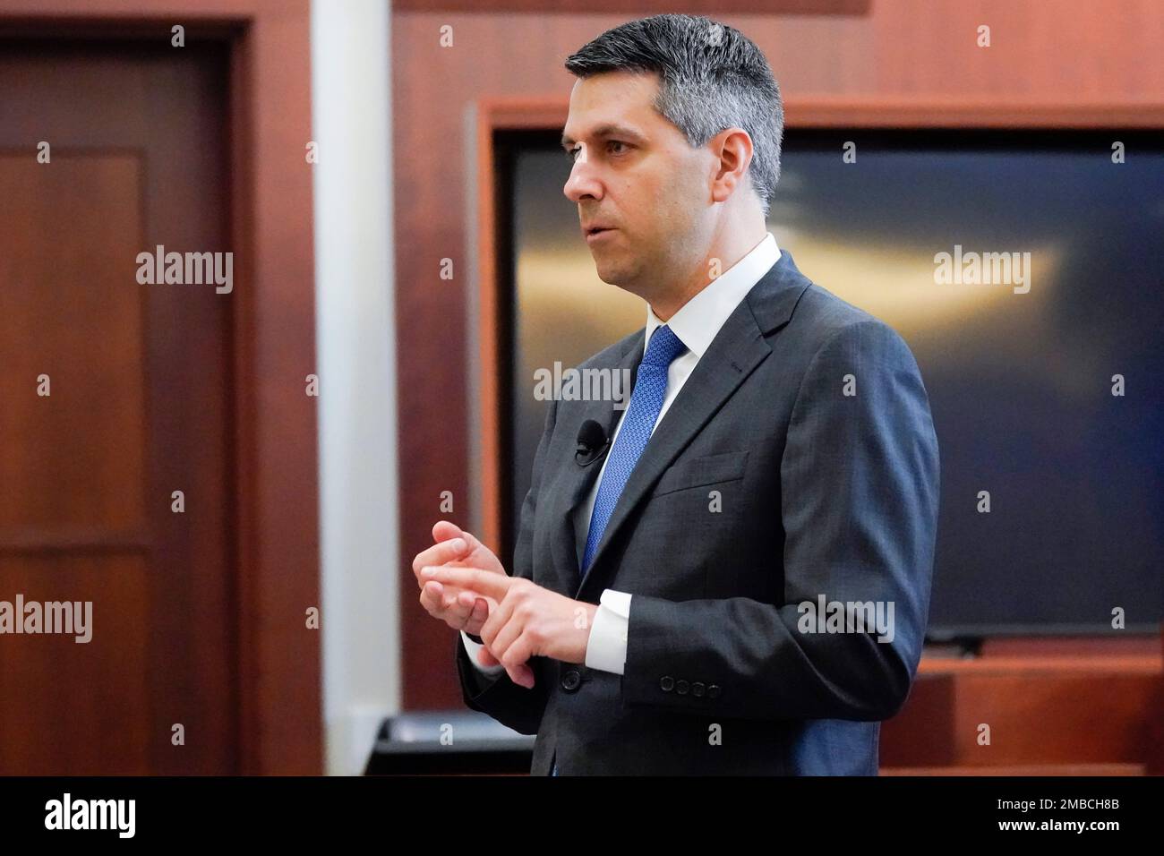 Actor Amber Heard's attorney Benjamin Rottenborn speaks during closing ...