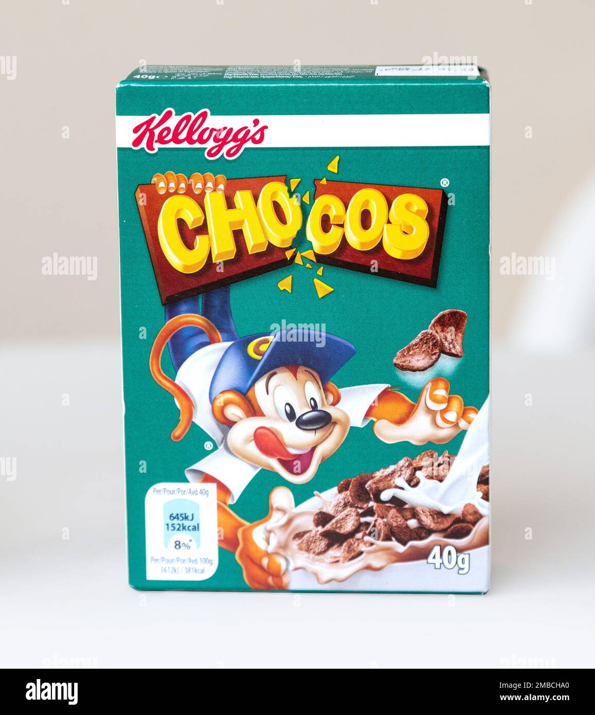 Tenerife, Spain - December 30, 2018: Box of Kellogg's Corn flakes ...