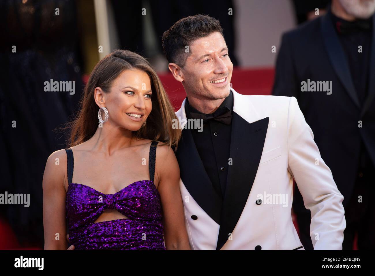 Anna Lewandowska, from left, and Robert Lewandowski pose for ...