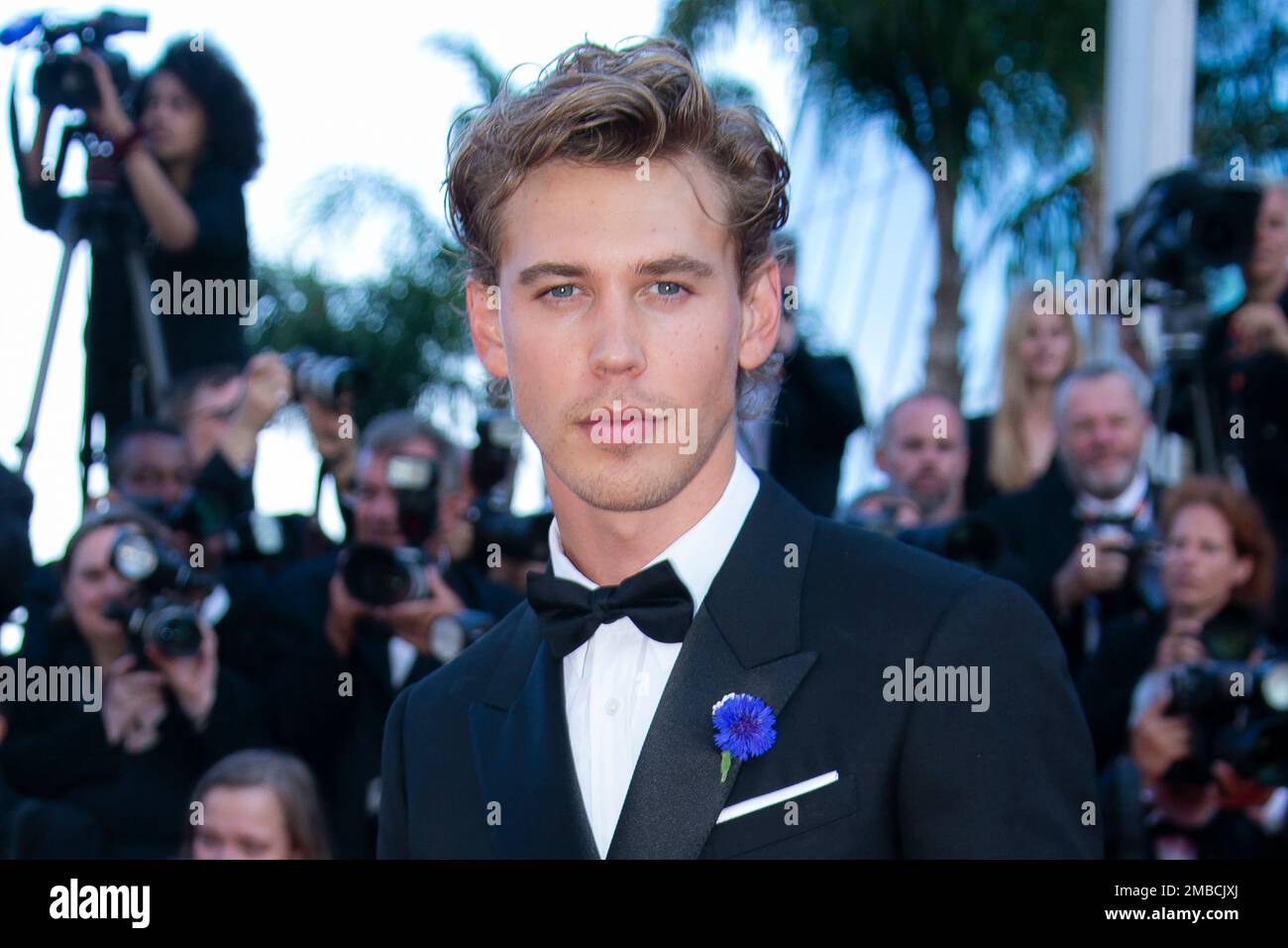 Austin Butler poses for portrait photographs for "Elvis" at the 75th ...