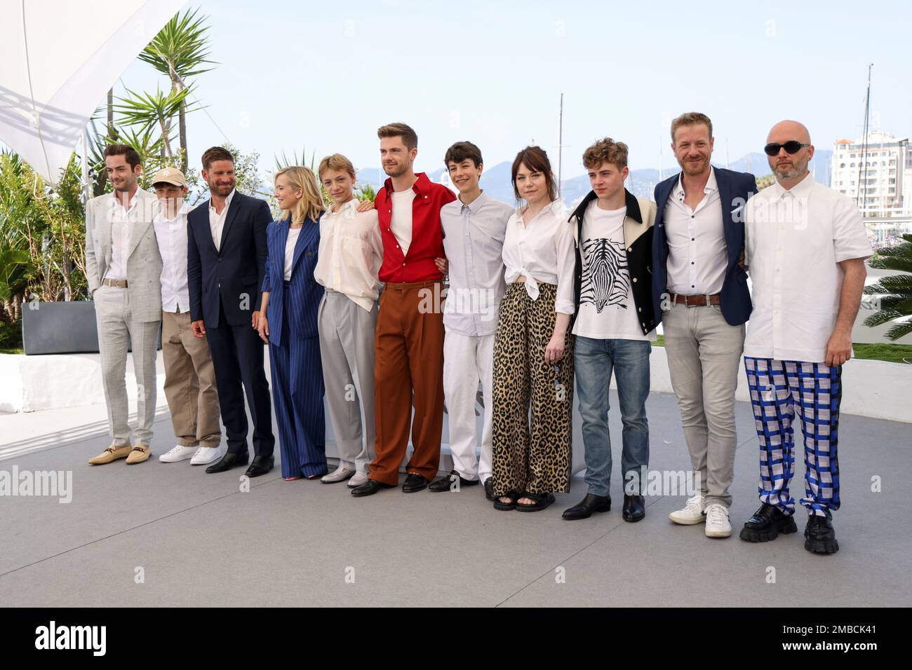 Producer Michiel Dhont, from left, Leon Bataille, Kevin Janssens, Lea ...
