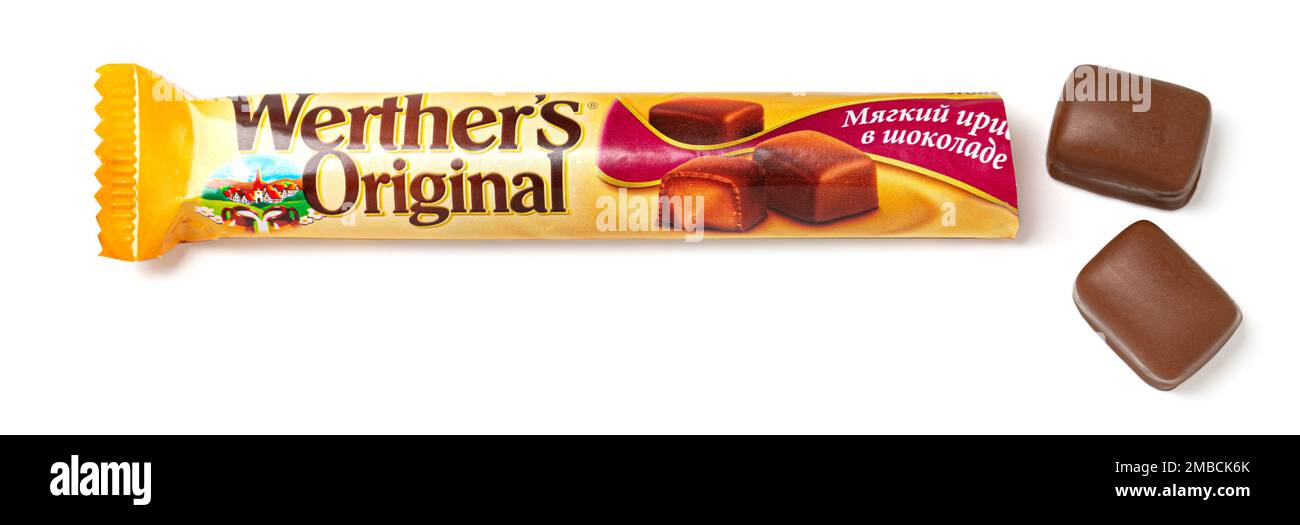 Anapa, RUSSIA - December 10, 2022: Werther’s Original classic cream ...