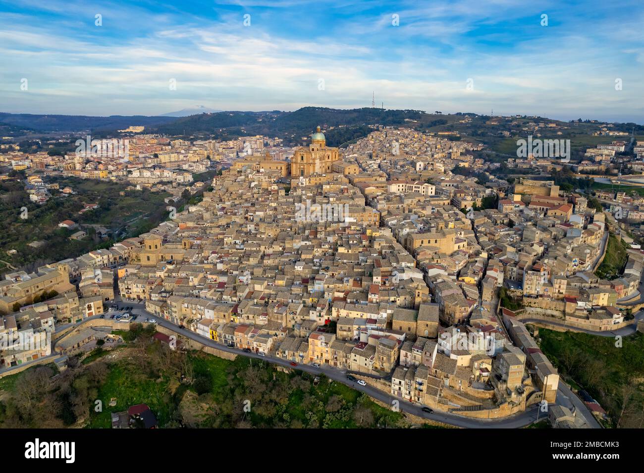 Houses in the Medieval town of Piazza Armerina, Enna, Sicily, Italy ...