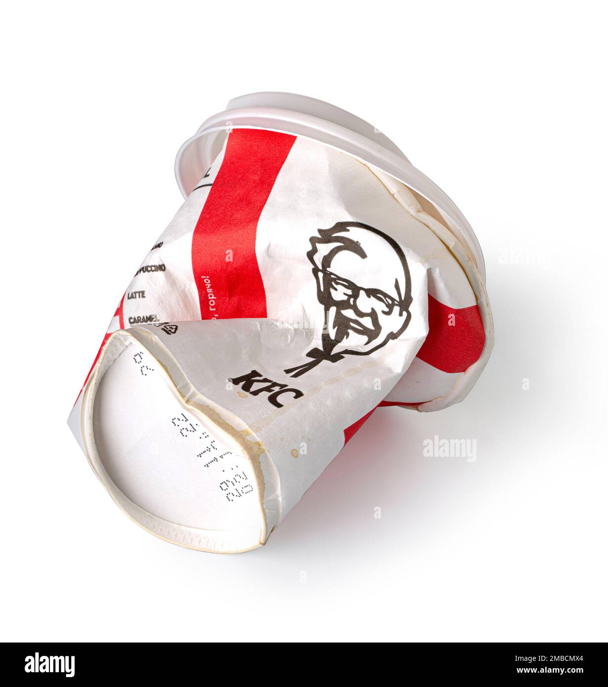 Anapa, Russia - December 16, 2022: used KFC paper cup from the fast ...