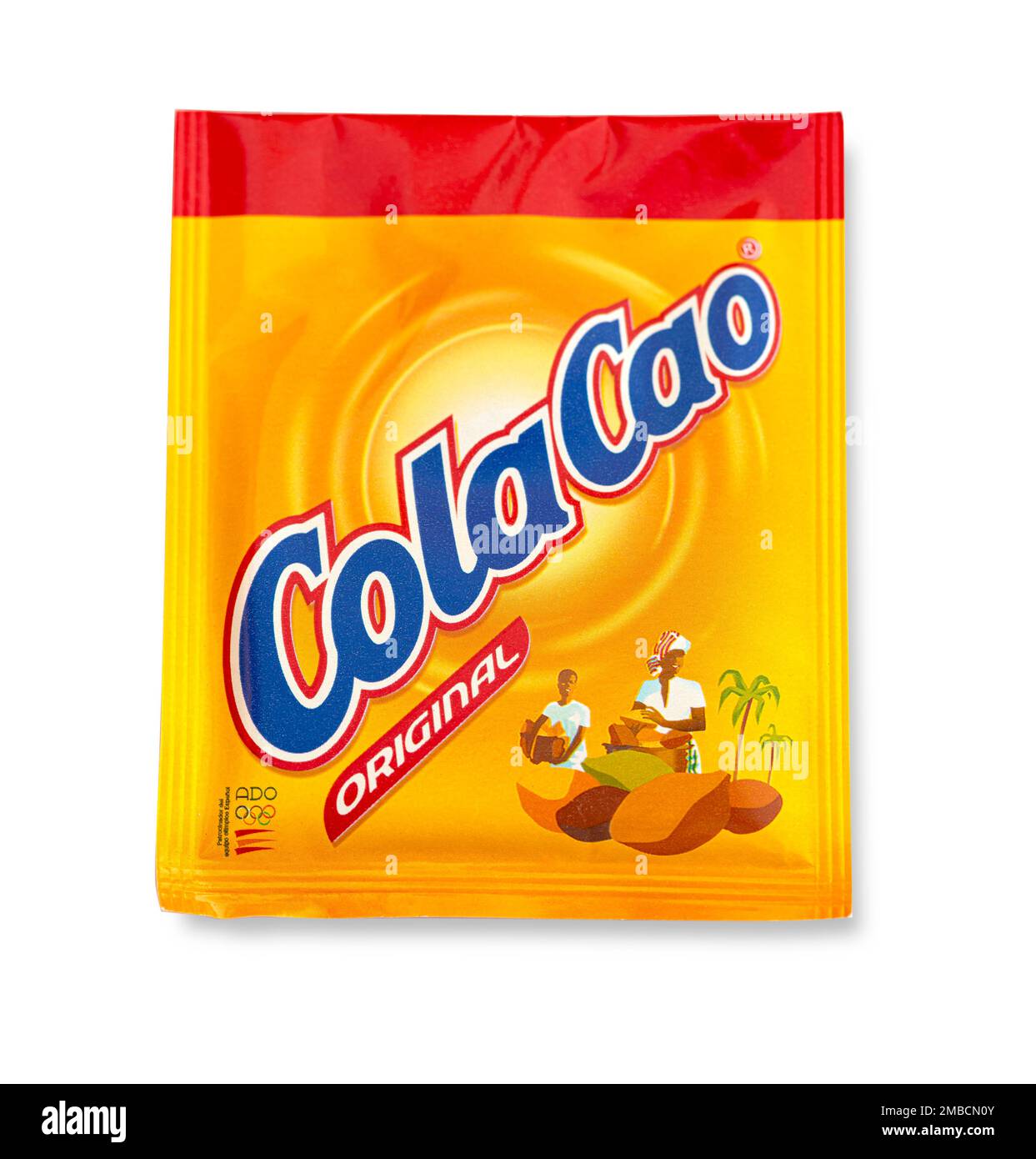 Mallorca, Spain- April 24, 2016: Cola cao on white background, Cola Cao ... Mallorca, Spain- April 24, 2016: Cola cao on white background, Cola Cao ...