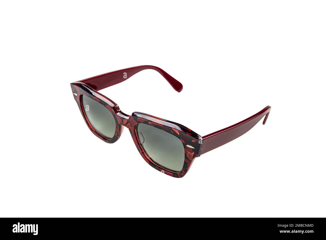 Sunglasses with tinted thick square horn frame, matte tinted lenses and ...