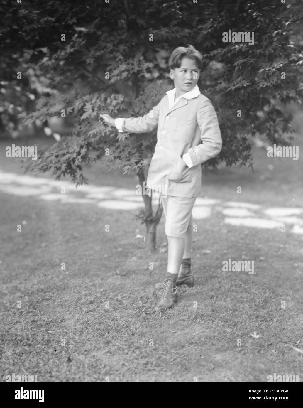 Lewisohn, Walter, Master, standing outdoors, 1926 Stock Photo - Alamy