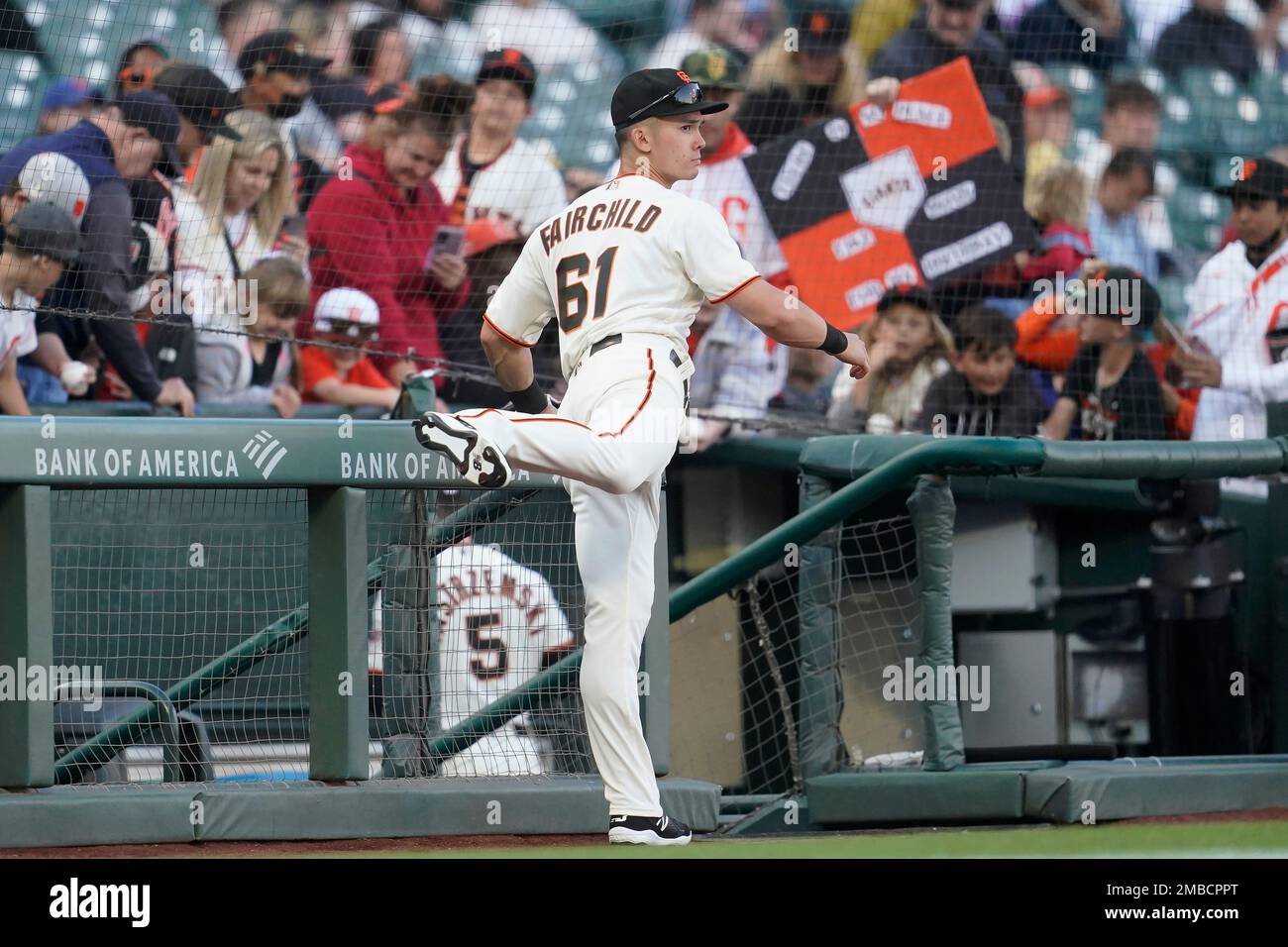 San Francisco Giants' Stuart Fairchild before a baseball game against ...