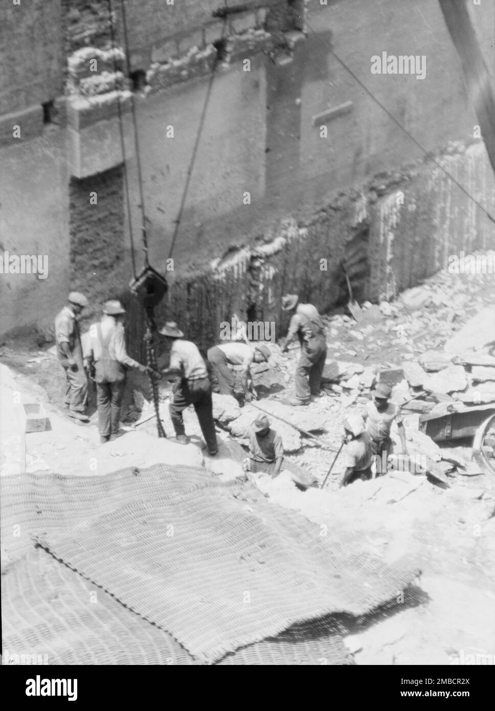 Building demolition views Black and White Stock Photos & Images - Alamy