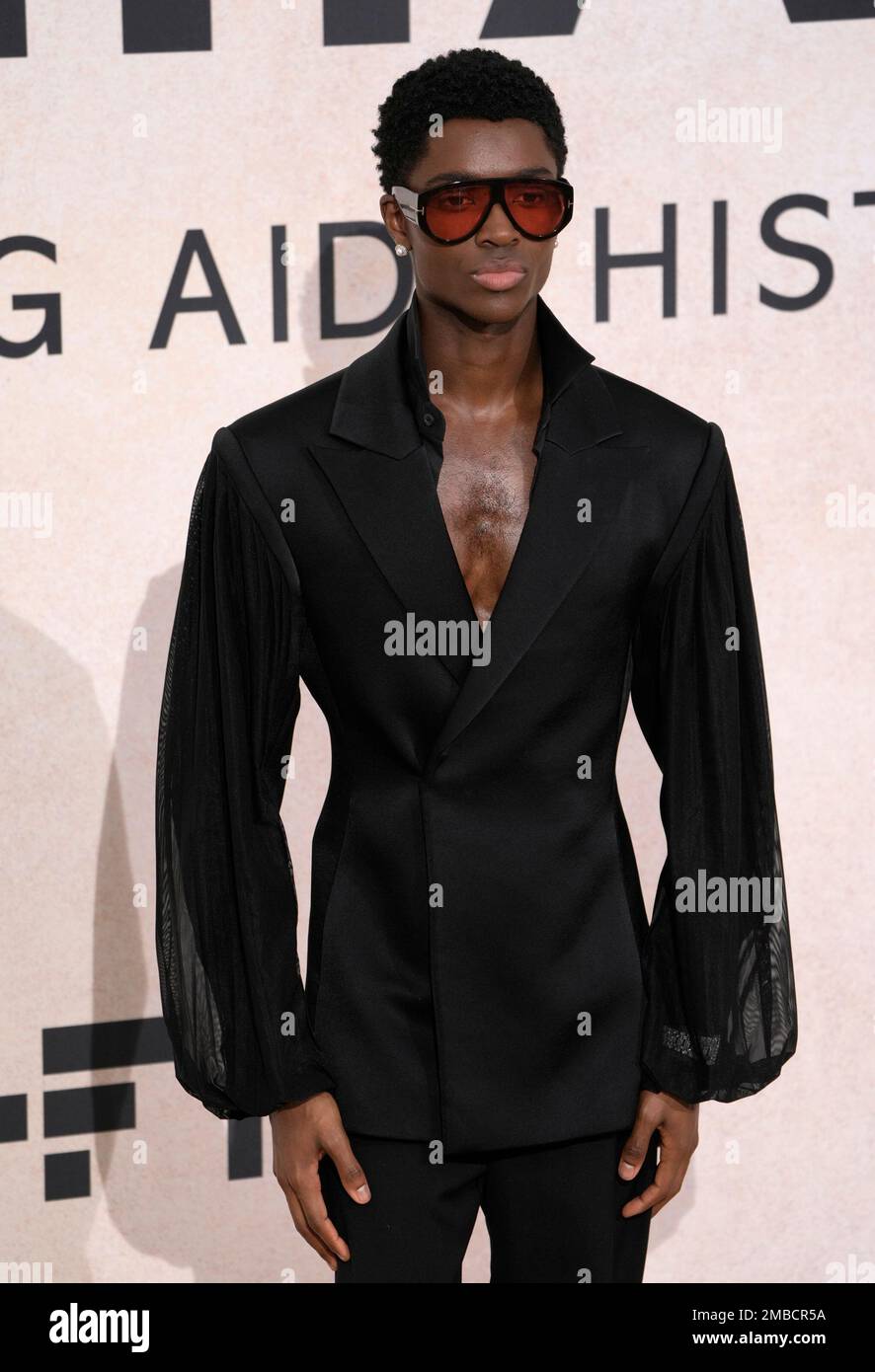 Alton Mason poses for photographers upon arrival at the amfAR Cinema ...