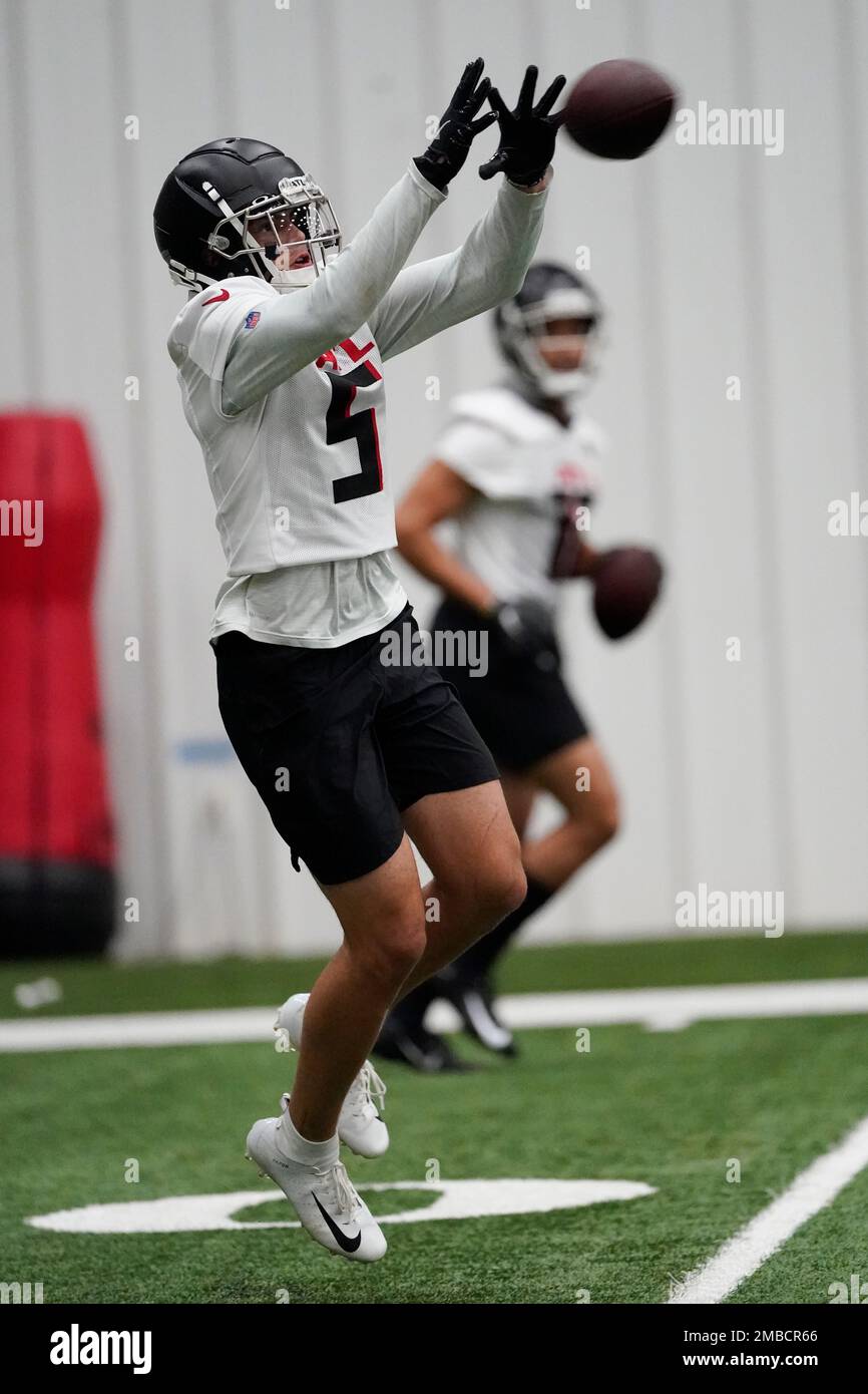 Atlanta Falcons receiver Drake London makes a catch during NFL football ...