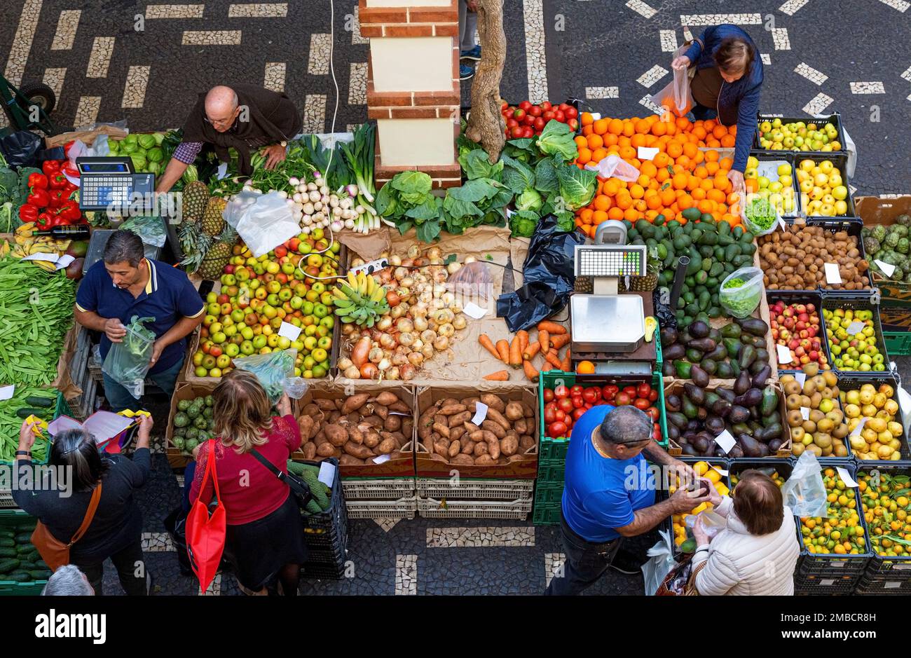 Funchal, Madeira - December 27, 2019:: Unknown people shopping at the ...