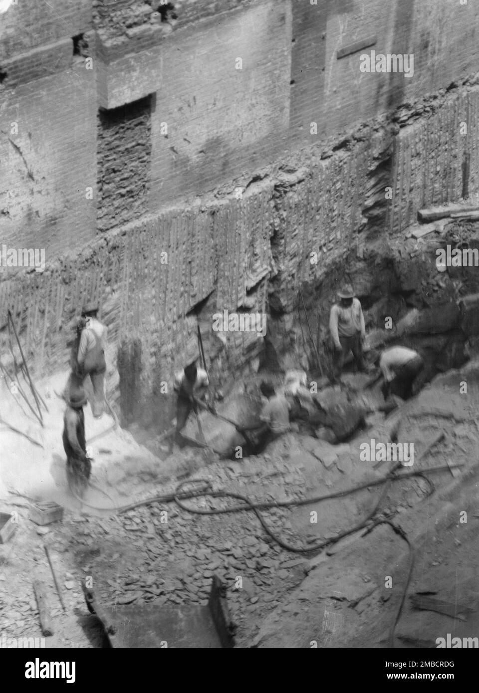 Building demolition views Black and White Stock Photos & Images - Alamy