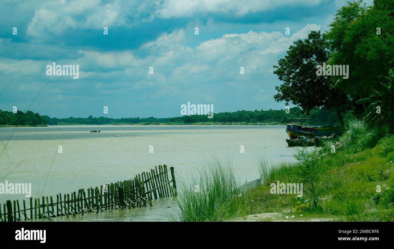 This is a view of Madhumati-Garai river bank in Bangladesh. Beautiful ...
