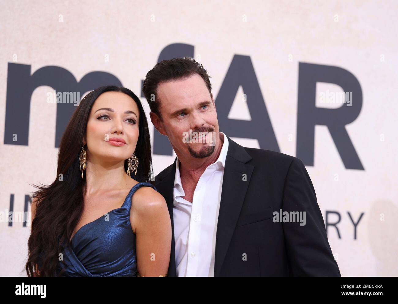 Jane Stuart, left, and Kevin Dillon pose for photographers upon arrival ...