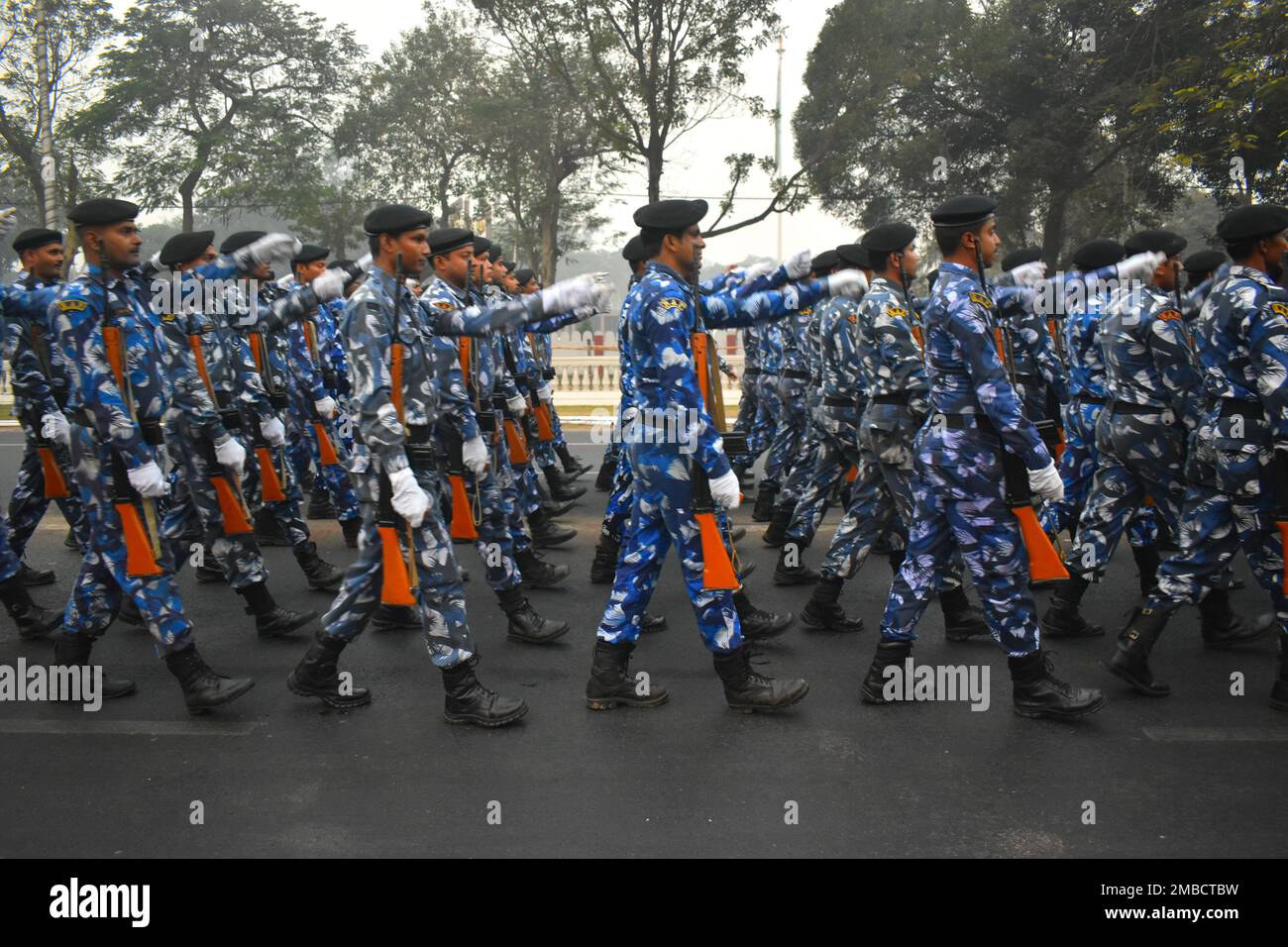 Kolkata, India. 20th Jan, 2023. Kolkata police rapid action force takes ...