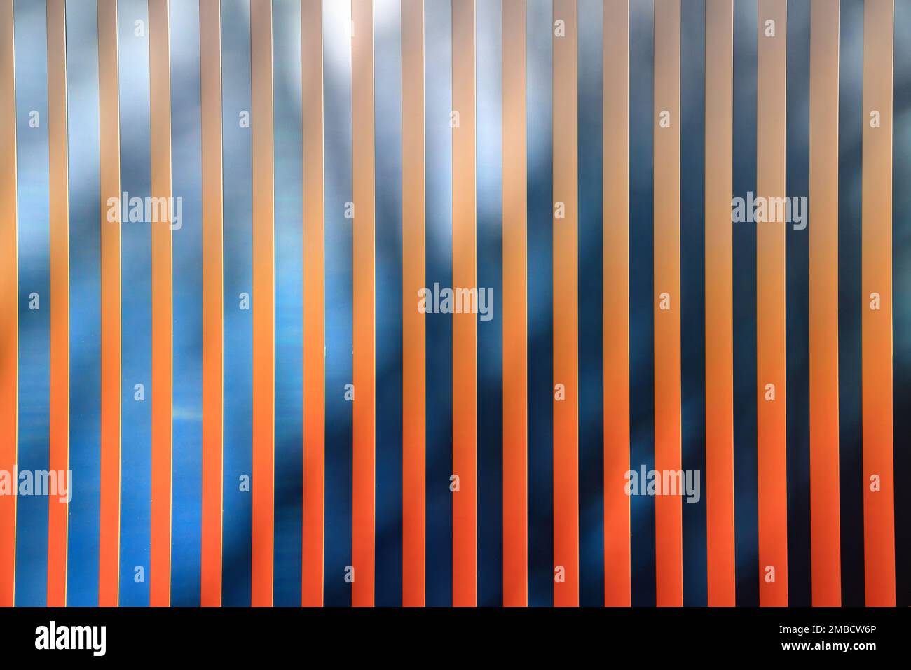 Abstract vertical black and Orange striped on reflection surface Stock ...